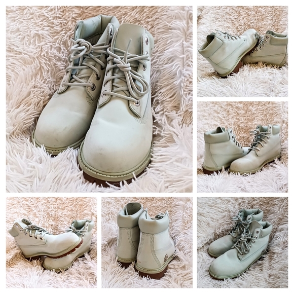 Timberland | Shoes | Timberland Work Boots Mint Green Junior Size 5 ...